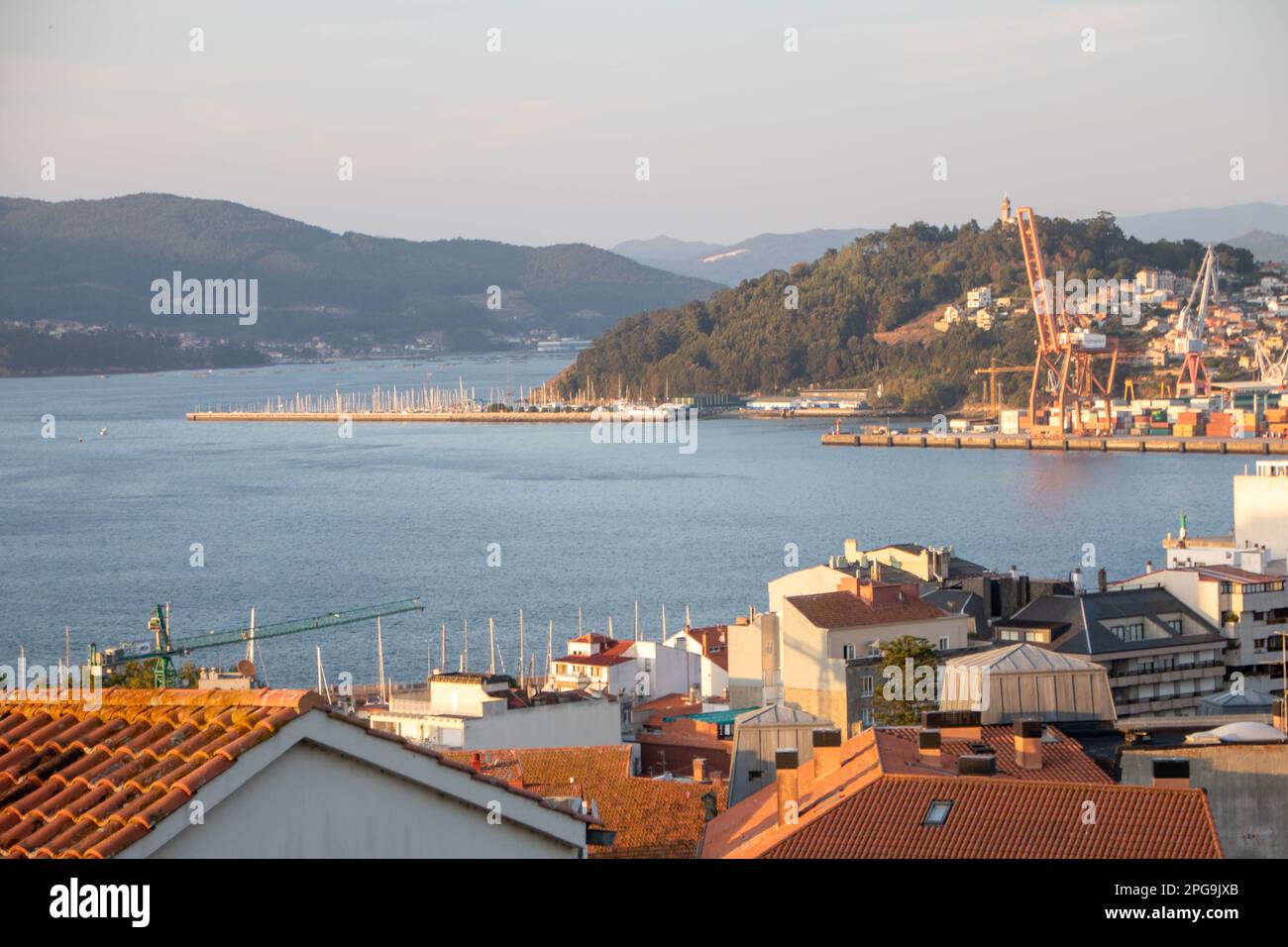 Vigo skyline port sunset hi-res stock photography and images - Alamy