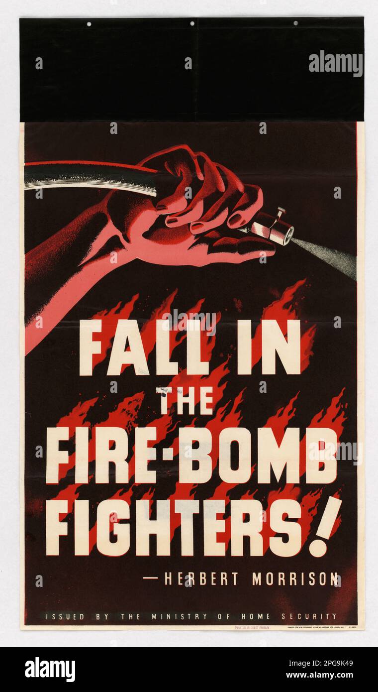 Fall in the Fire-Bomb Fighters. Country: England Printed By: J. Weiner ...