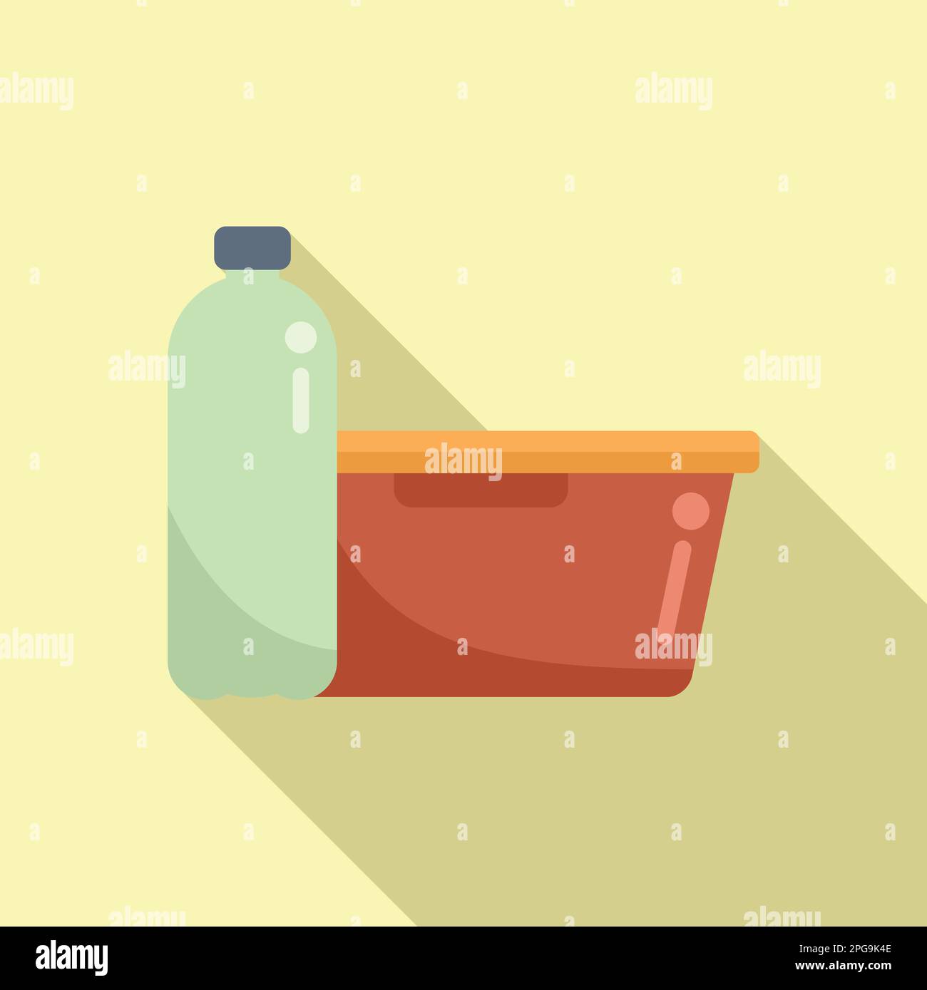 Eating product icon flat vector. School food. Container nutrition Stock ...