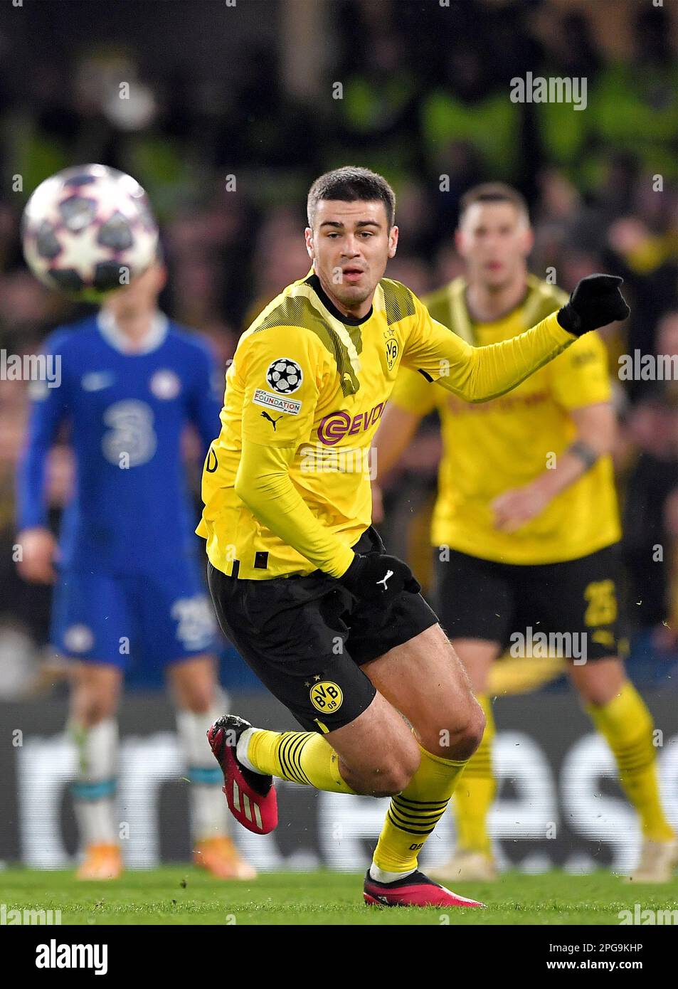 Giovanni Reyna of Borussia Dortmund - Chelsea v Borussia Dortmund, UEFA ...