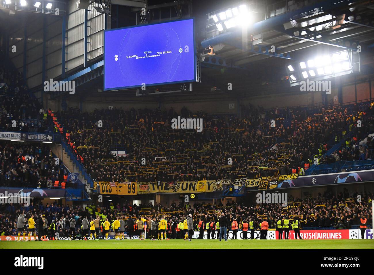 Borussia Dortmund fans at full time - Chelsea v Borussia Dortmund, UEFA ...