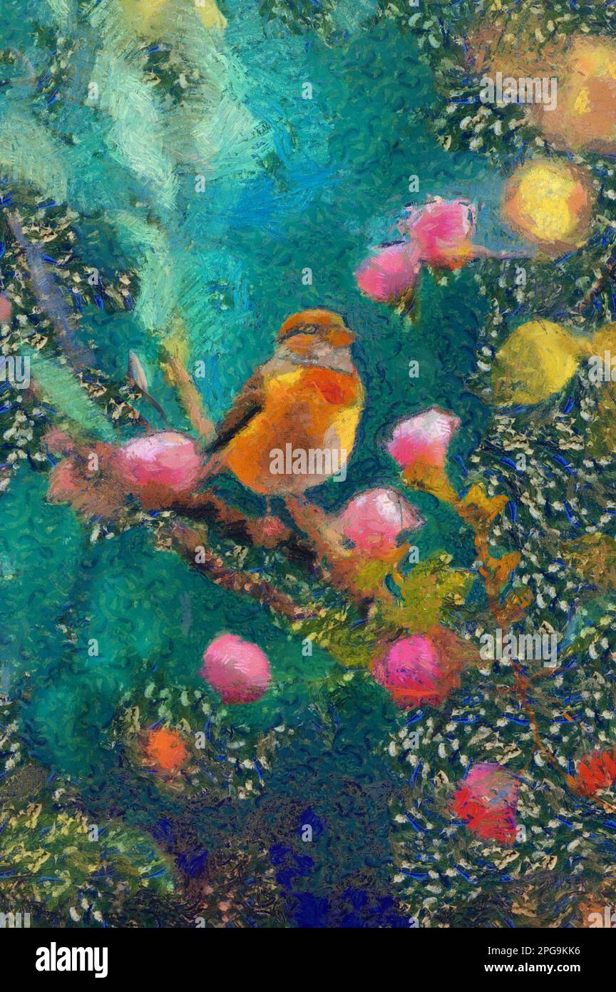 Vibrant tree painting hi-res stock photography and images - Alamy