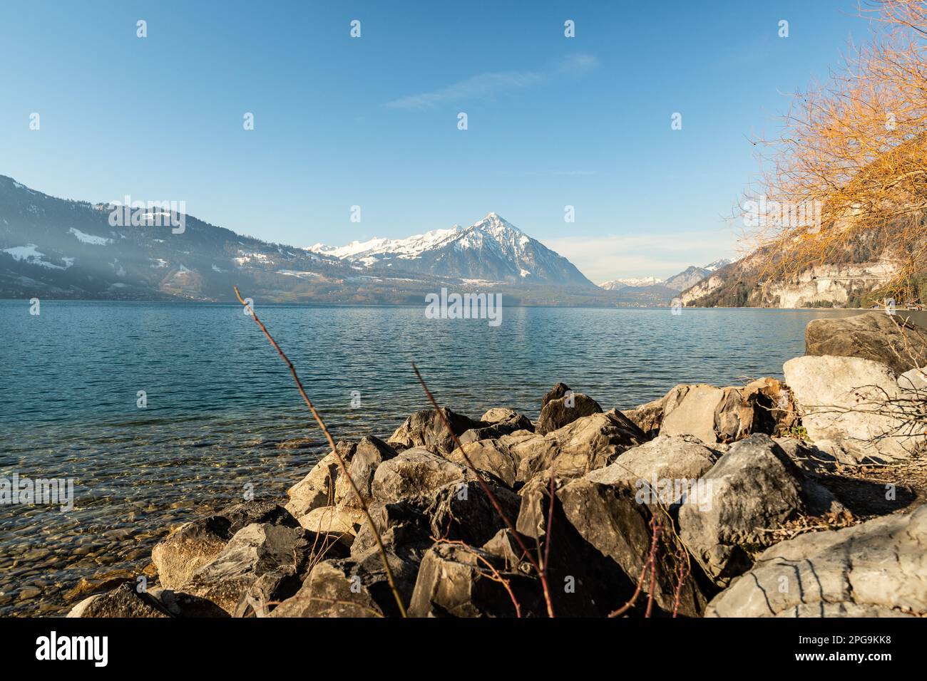 Beatenberg, Canton Bern, Switzerland, February 12, 2023 Fascinating ...