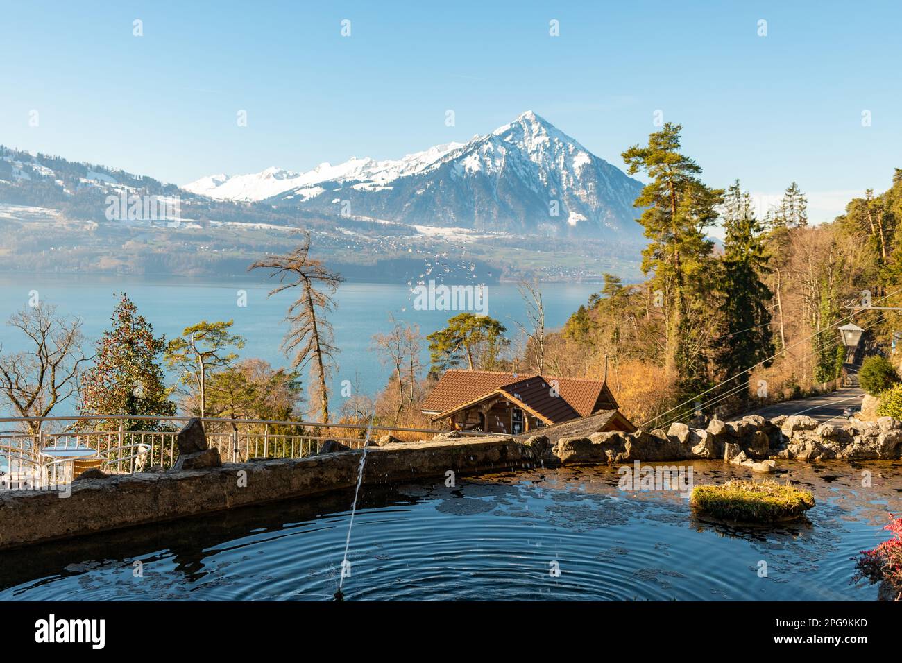 Beatenberg, Canton Bern, Switzerland, February 12, 2023 Fascinating ...
