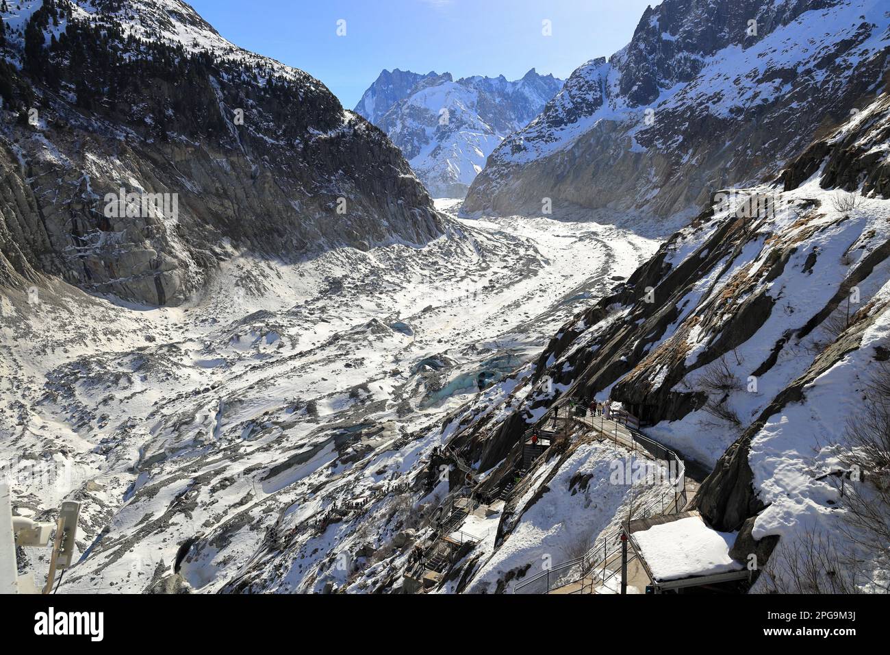 The Mer de Glace ("Sea of Ice") is a valley glacier. Mont Blanc massif ...
