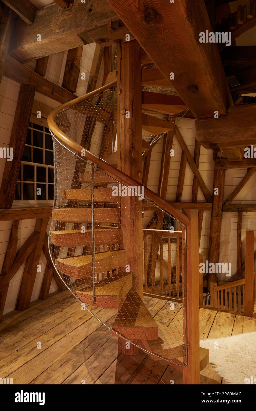 Converted windmill interior. Traditional Homes, Rural setting, United ...