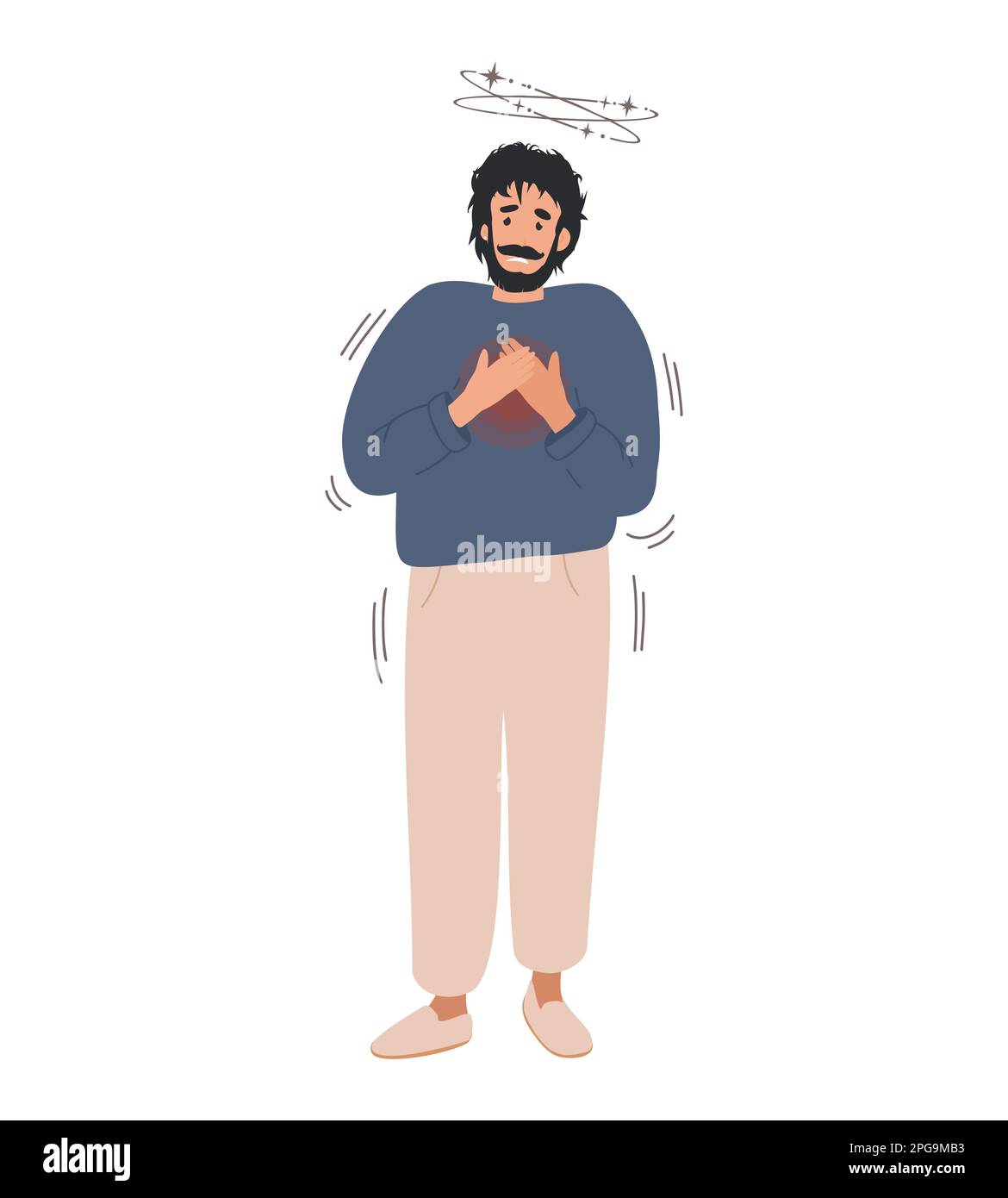 Panic attack cartoon hi-res stock photography and images - Alamy