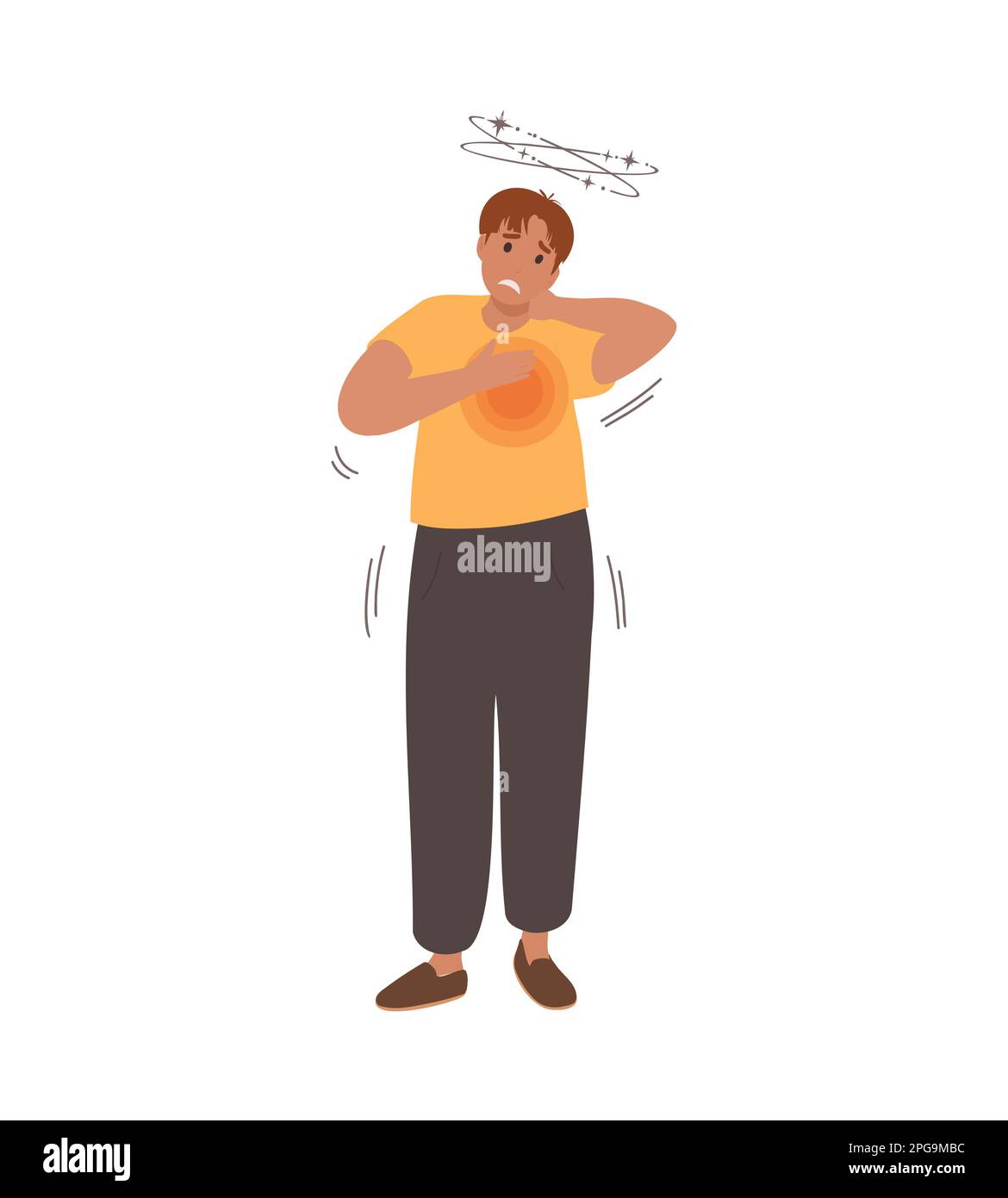 Man sad panic attack Cut Out Stock Images & Pictures - Alamy