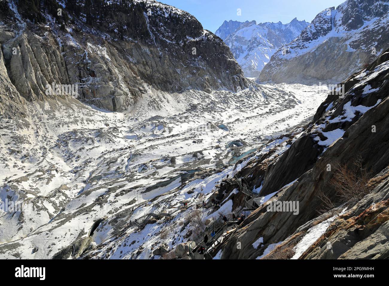 The Mer de Glace ("Sea of Ice") is a valley glacier. Mont Blanc massif ...