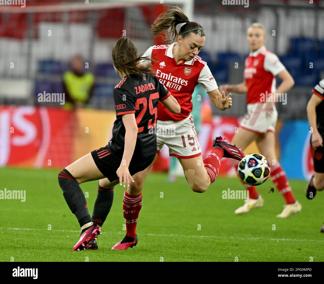 Munich, Germany. 21st Mar, 2023. Soccer, Women: Champions League ...