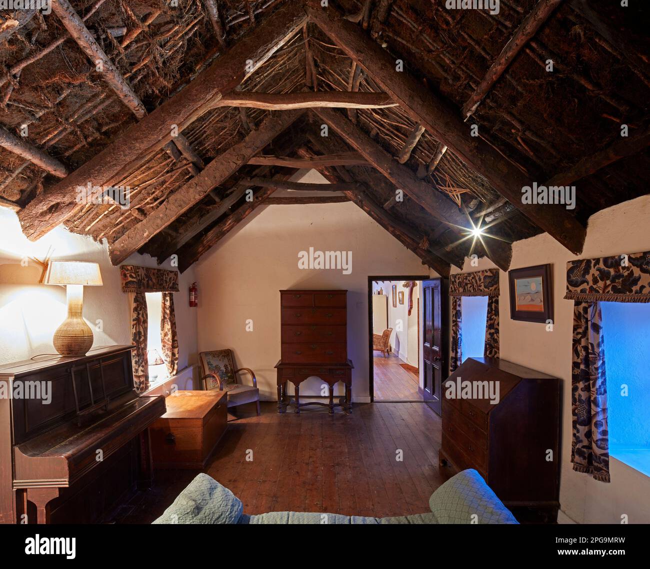 Traditional farm cottage , Sligo, Ireland , Fireplace with peat roof. Traditional Homes, Rural ...