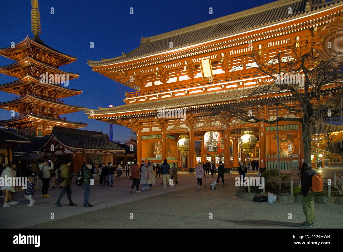Japan, Tokyo, Asakusa, Sensoji Temple, Five-Storied Pagoda Stock Photo ...