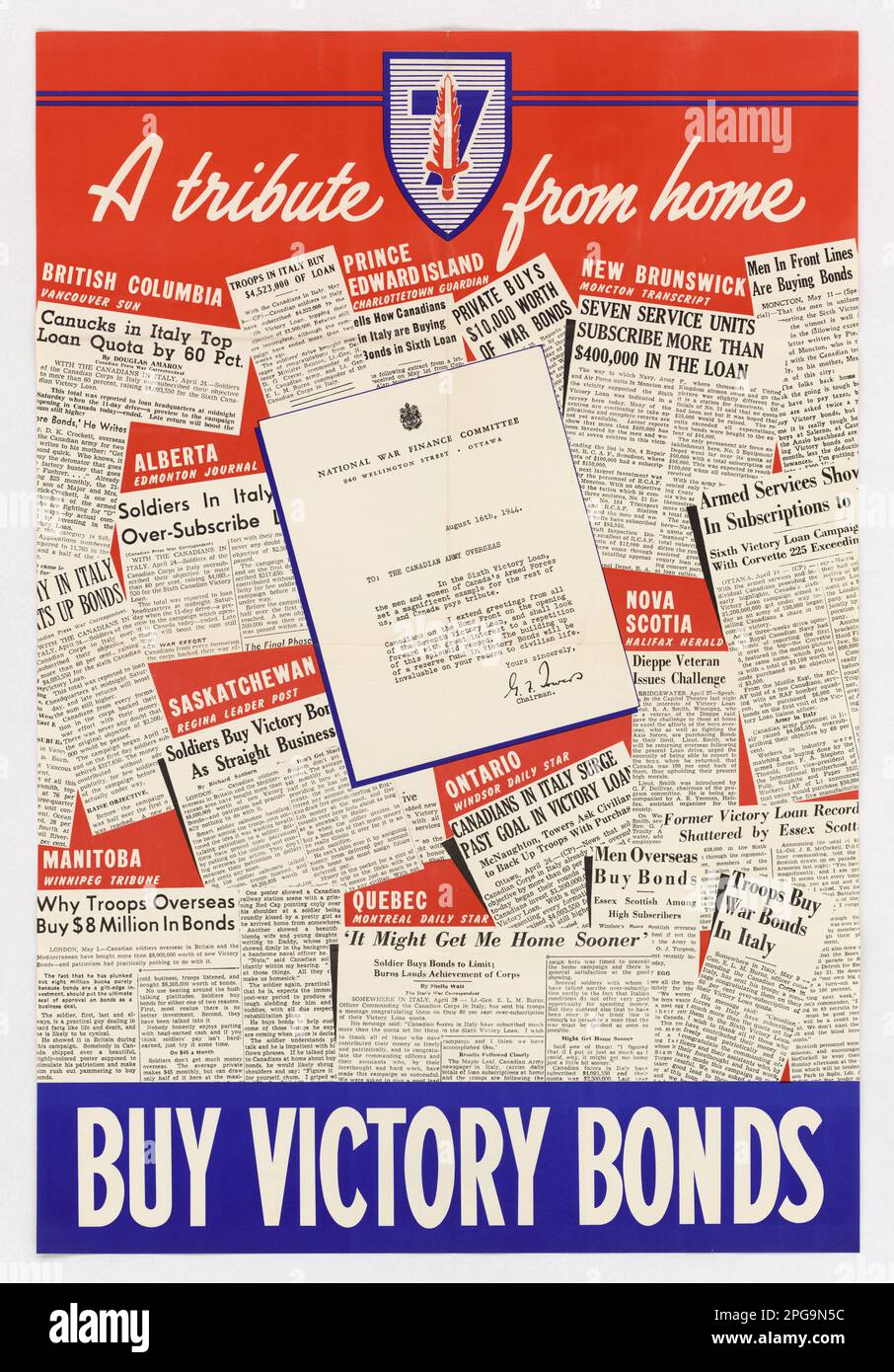 A Tribute from Home - Buy Victory Bonds. 1942 - 1945. Office for ...