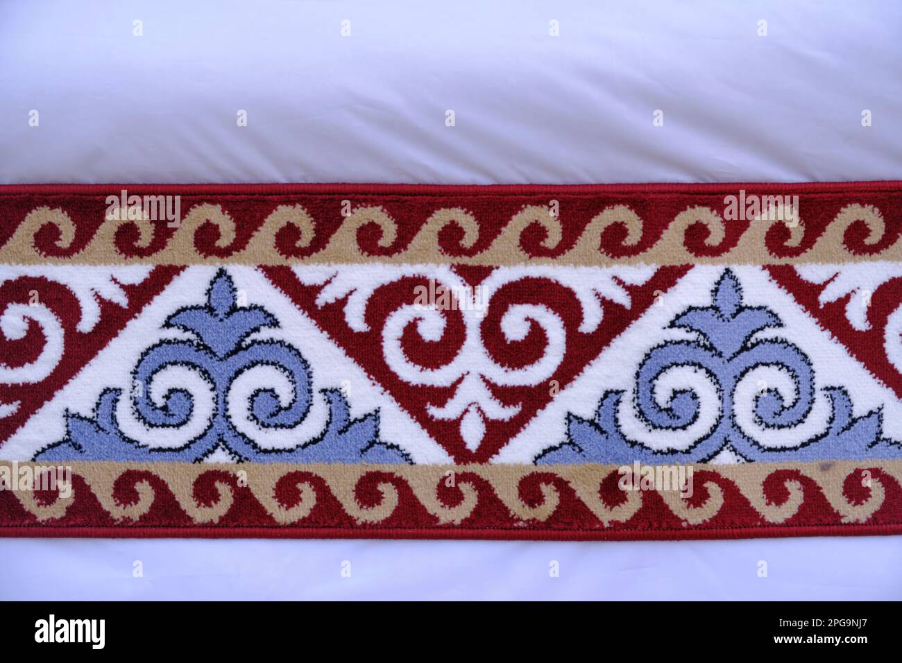 Kazakh national patterns are embroidered carpet Stock Photo - Alamy