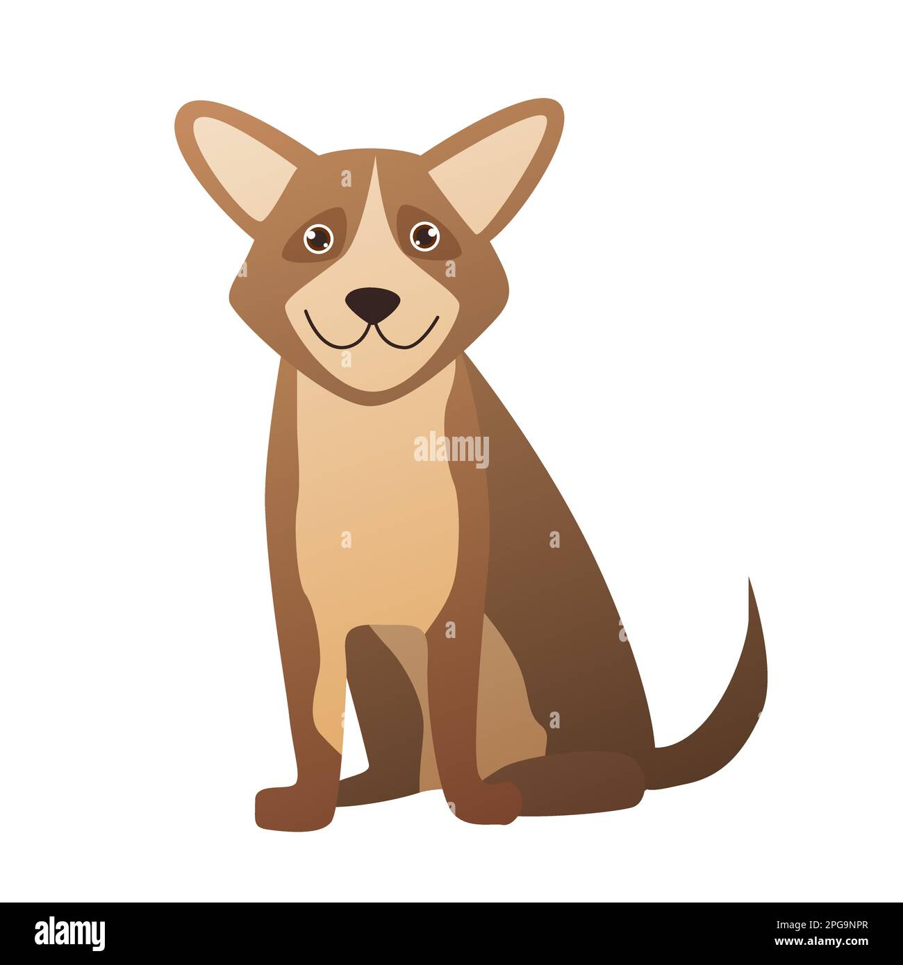Small puppy dog breed. Domestic family friend, home lovely pet vector ...