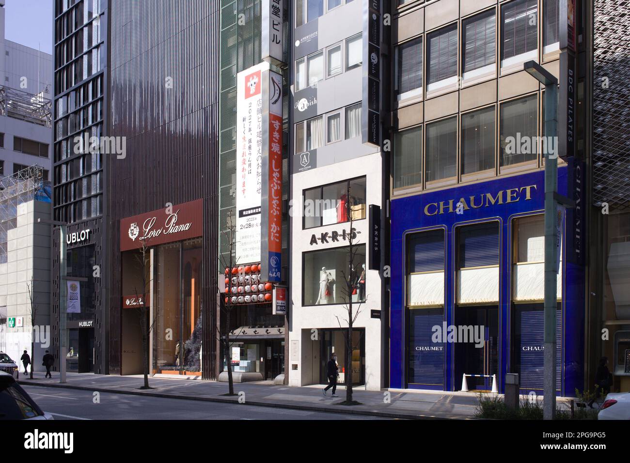 Japan, Tokyo, Ginza, boutiques, shops, shopping Stock Photo - Alamy
