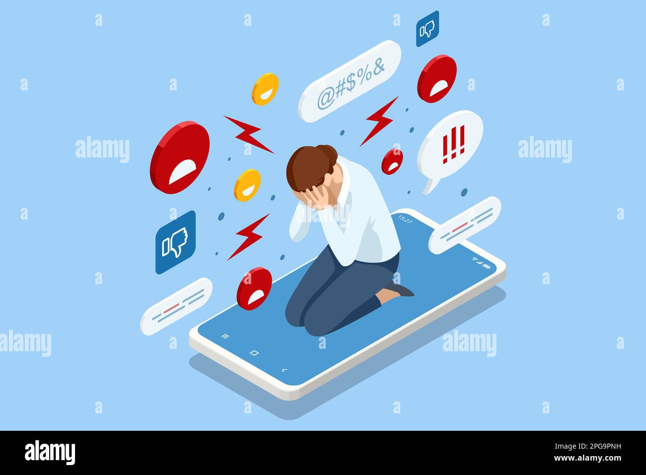 Isometric Cyberbullying or Bad Influence on the Internet. Cyberbullying ...