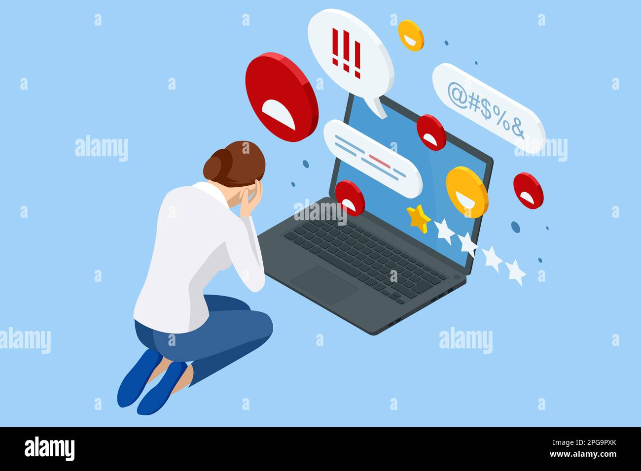 Isometric Cyberbullying or Bad Influence on the Internet. Cyberbullying ...