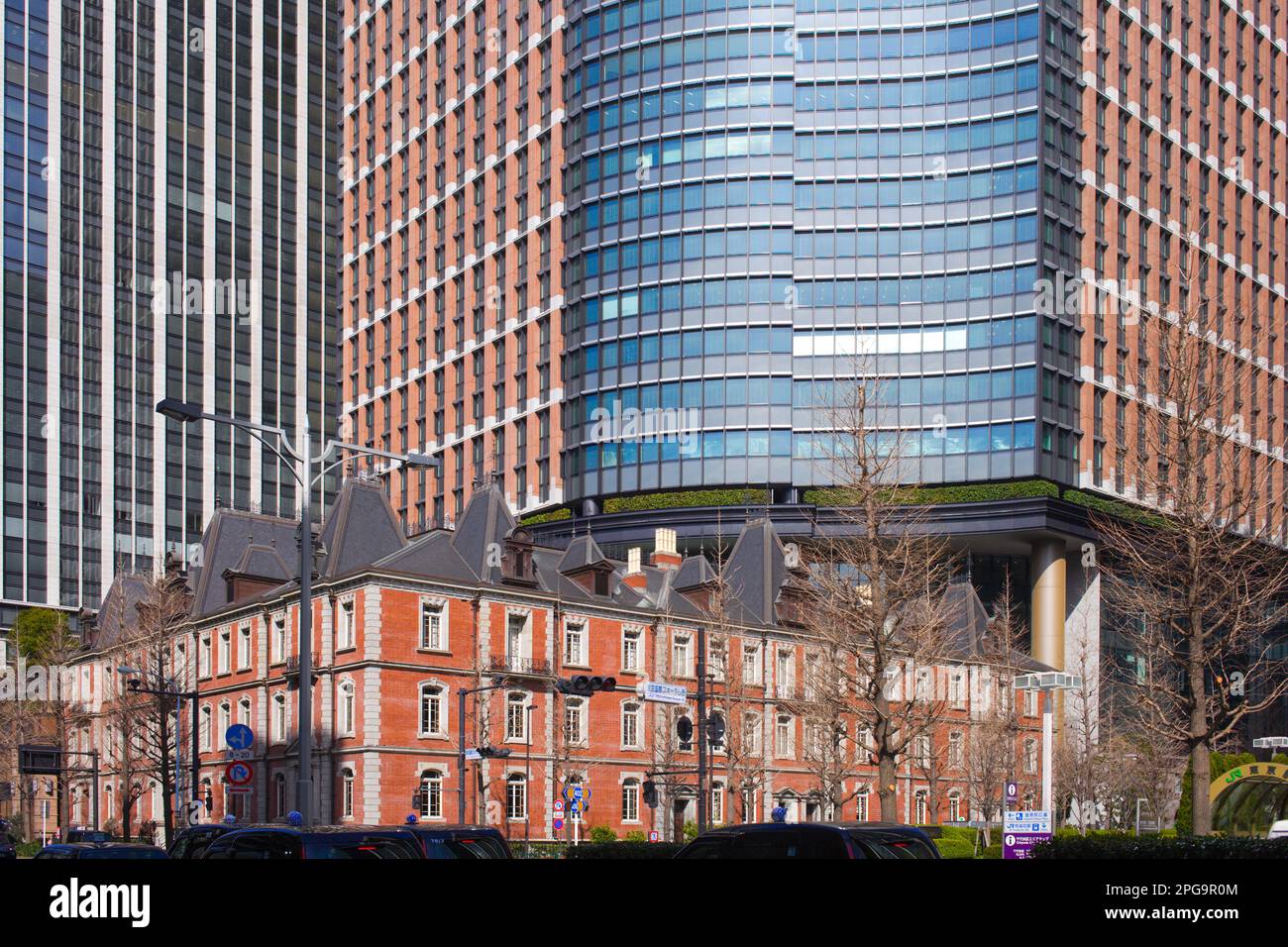 Japan, Tokyo, Marunouchi, street scene, old and new architecture Stock ...