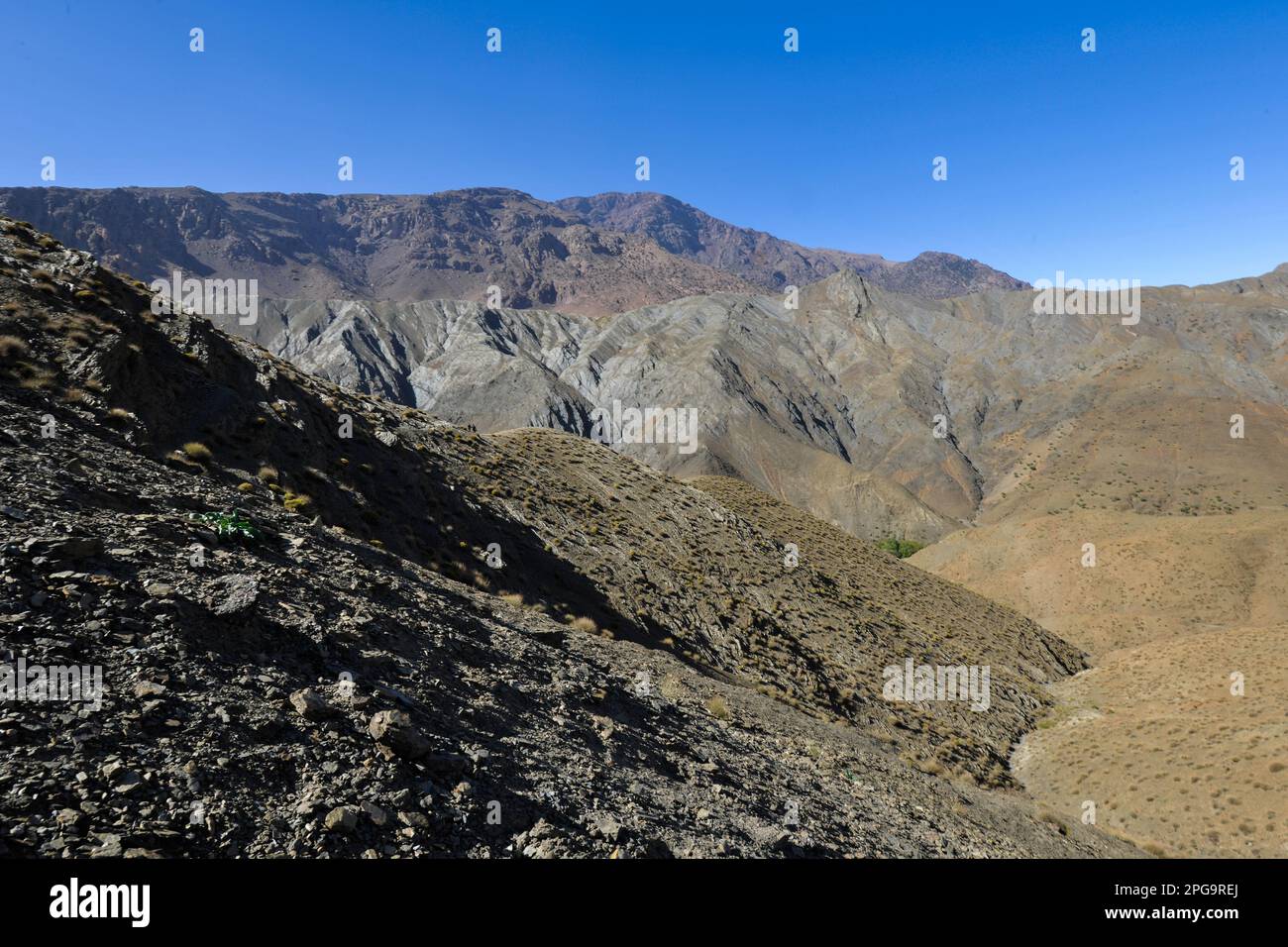 montagne dell'alto atlante,passo tichka, marrakech, marocco, nord ...