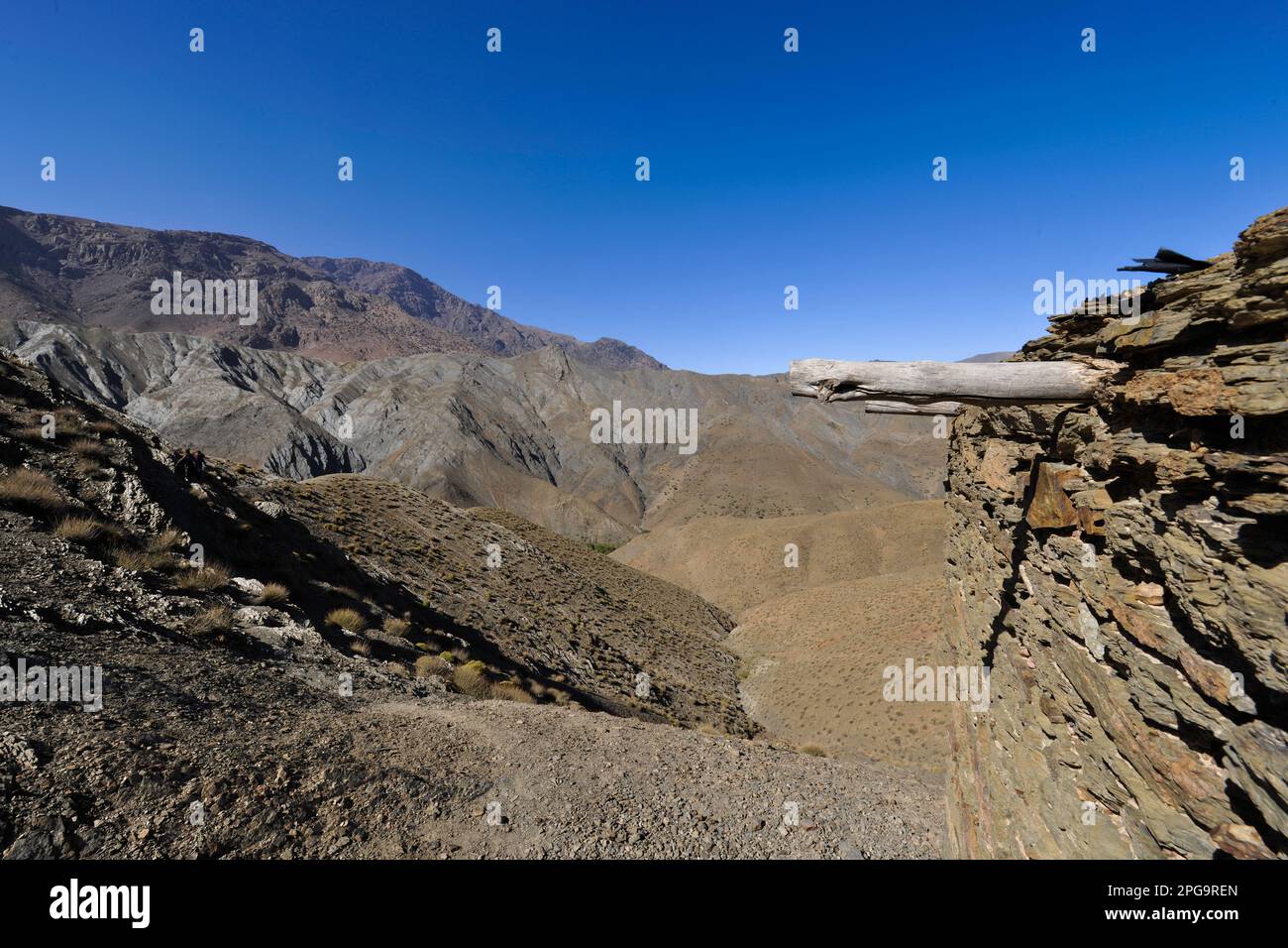 montagne dell'alto atlante,passo tichka, marrakech, marocco, nord ...