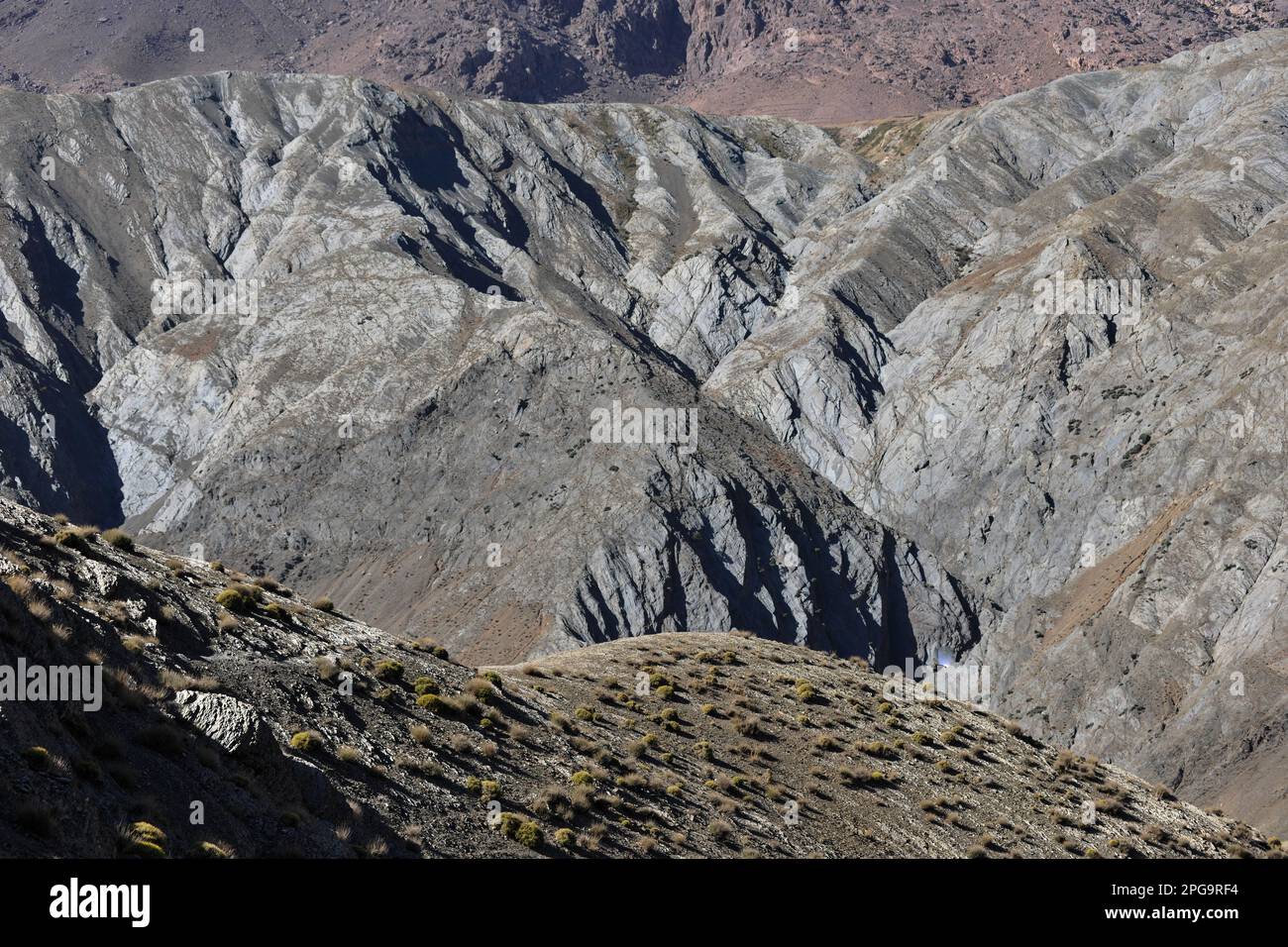 montagne dell'alto atlante,passo tichka, marrakech, marocco, nord ...