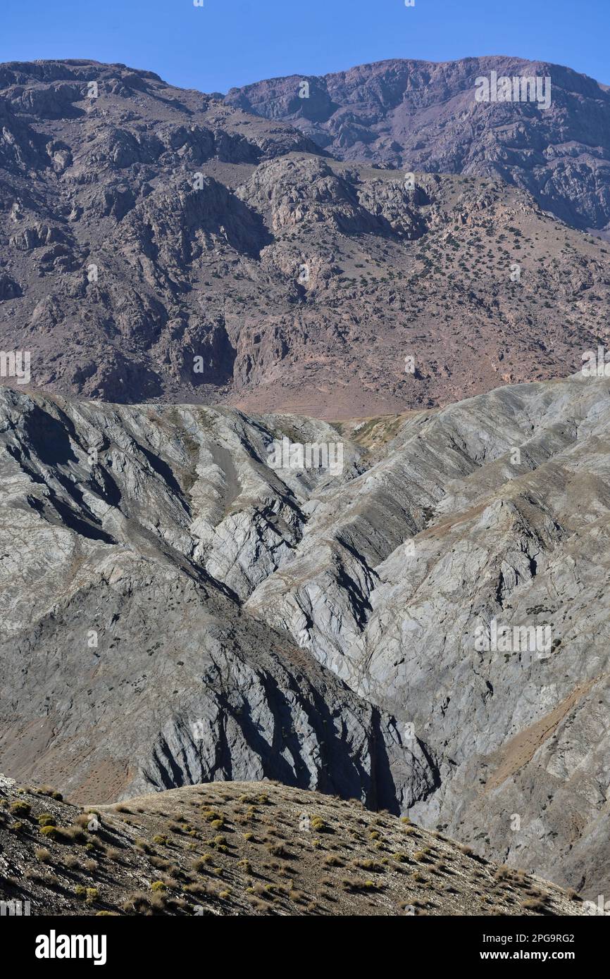 montagne dell'alto atlante,passo tichka, marrakech, marocco, nord ...