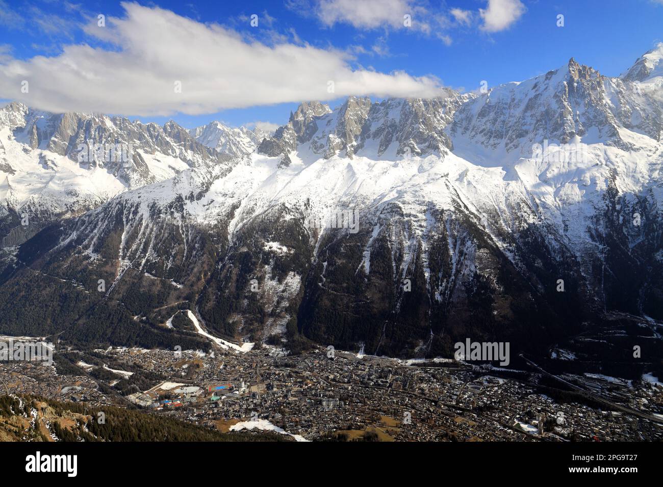 Chamonix winter city view hi-res stock photography and images - Alamy
