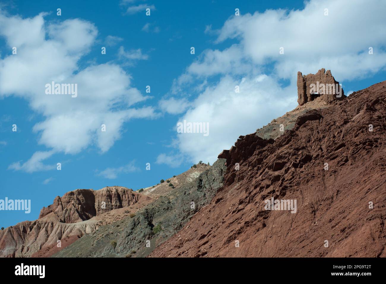 valle dell'ounila, montagne dell'alto atlante, marrakech, marocco, nord ...