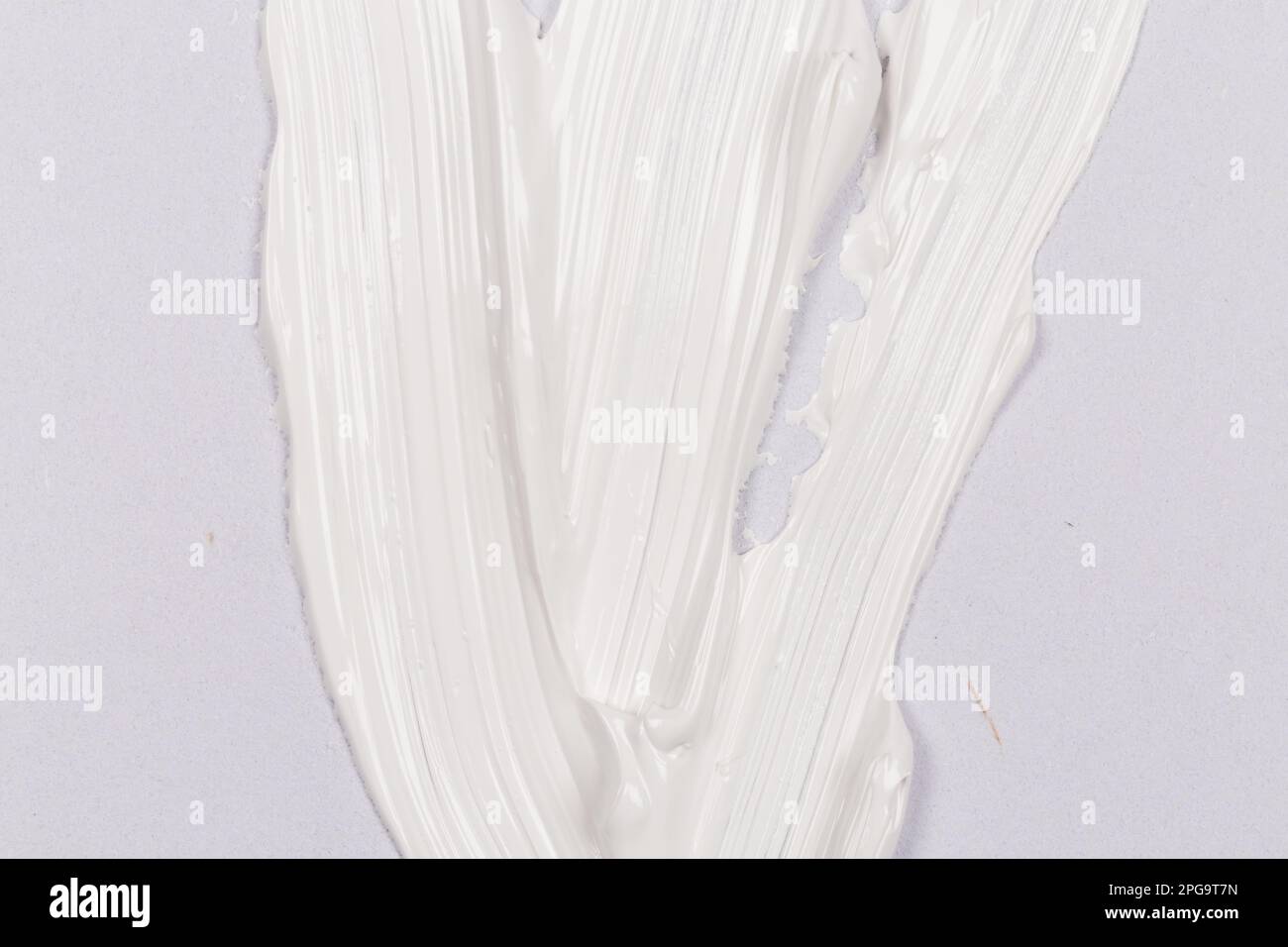 Hand made oil paint brush stroke splash over the white paper as a ...