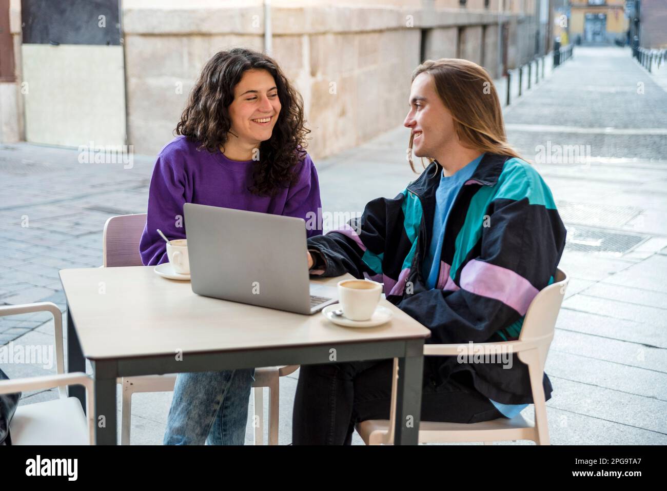 Two people studying online hi-res stock photography and images - Alamy