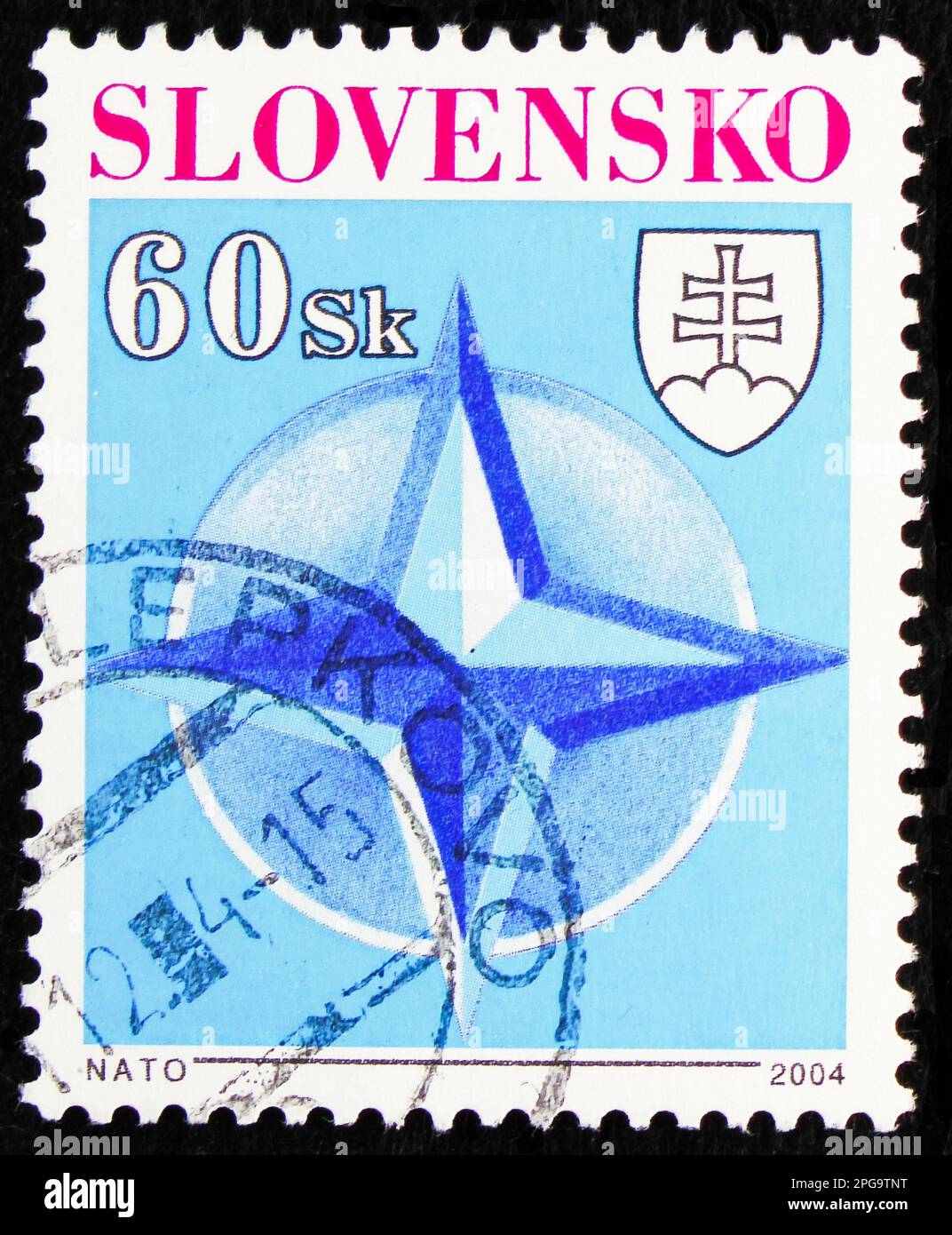 MOSCOW, RUSSIA - MARCH 16, 2023: Postage stamp printed in Slovakia ...