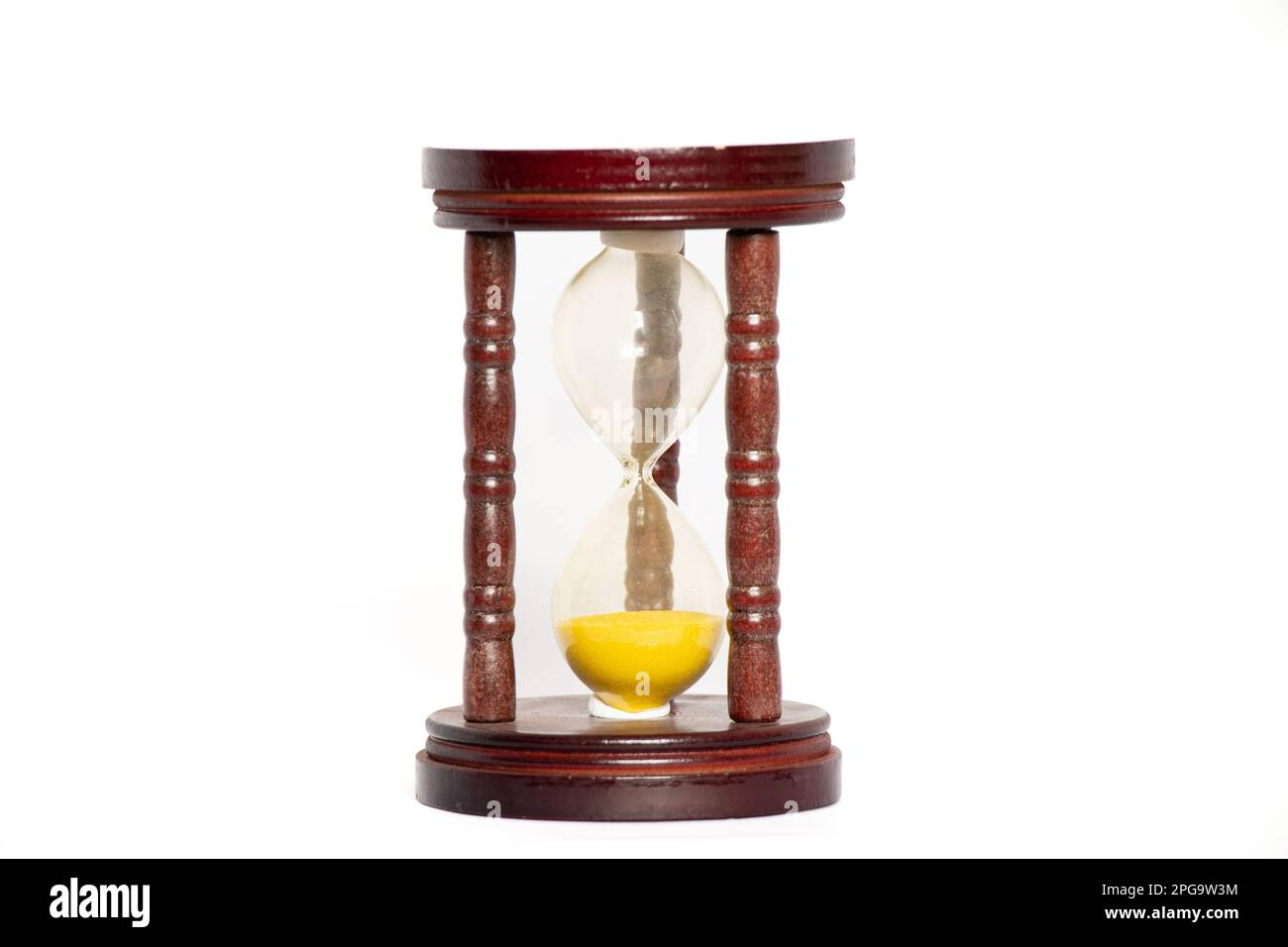 Old hourglass on a white background Stock Photo - Alamy