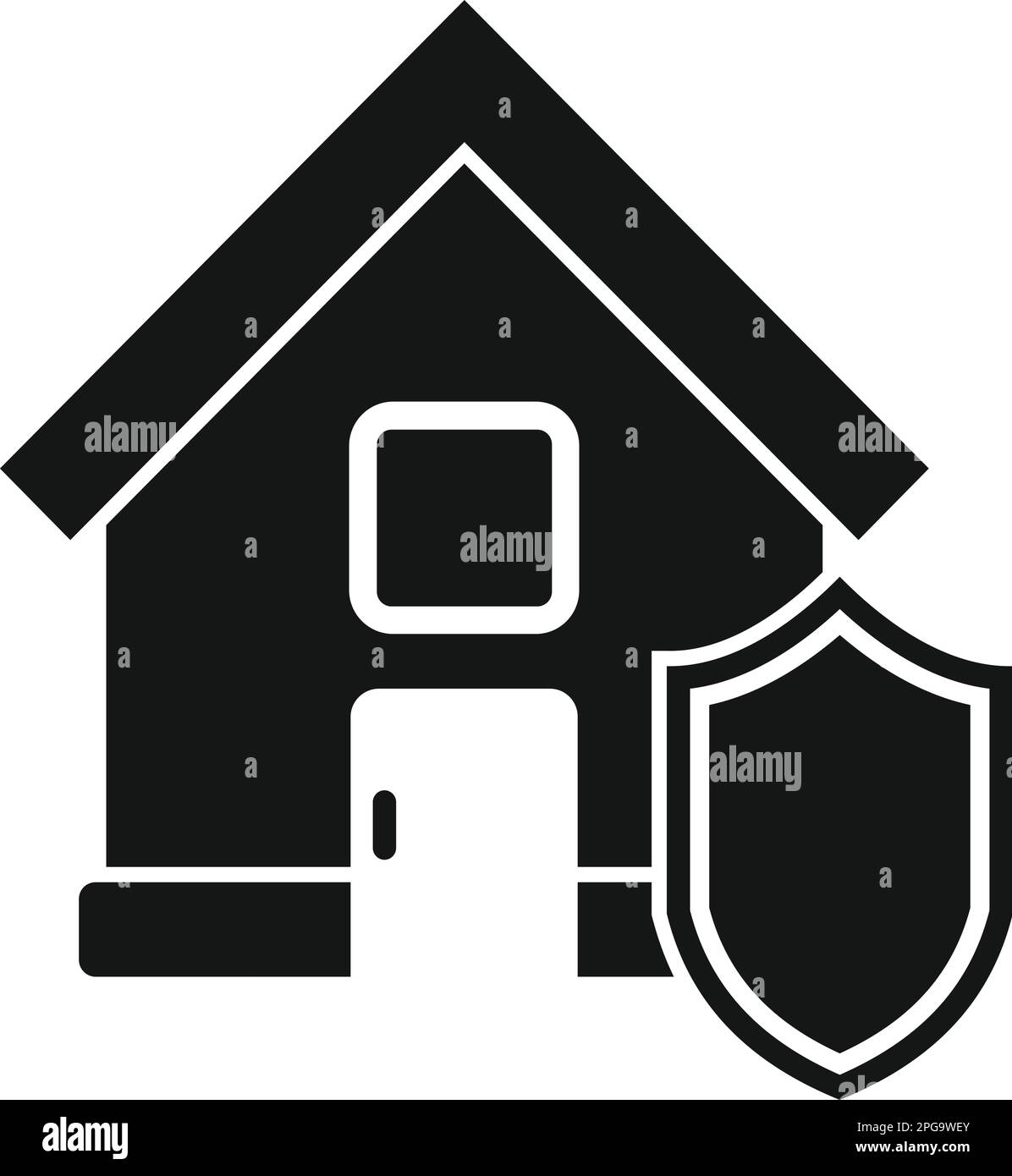 New house liability icon simple vector. Policy risk. Security injury ...