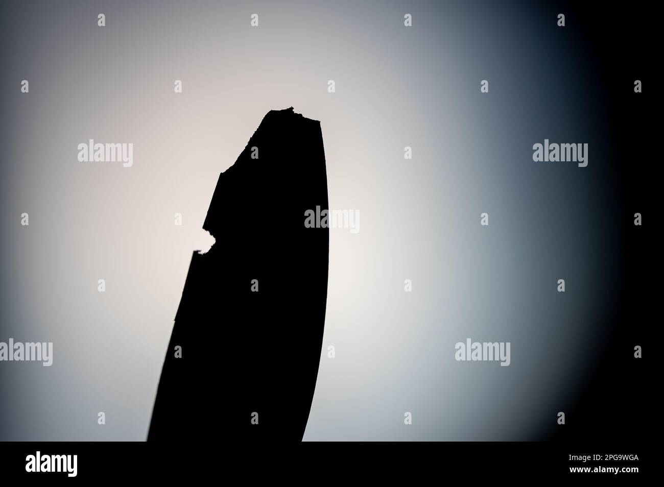 Damaged plastic drone rotor propeller blade caused by flying into an ...