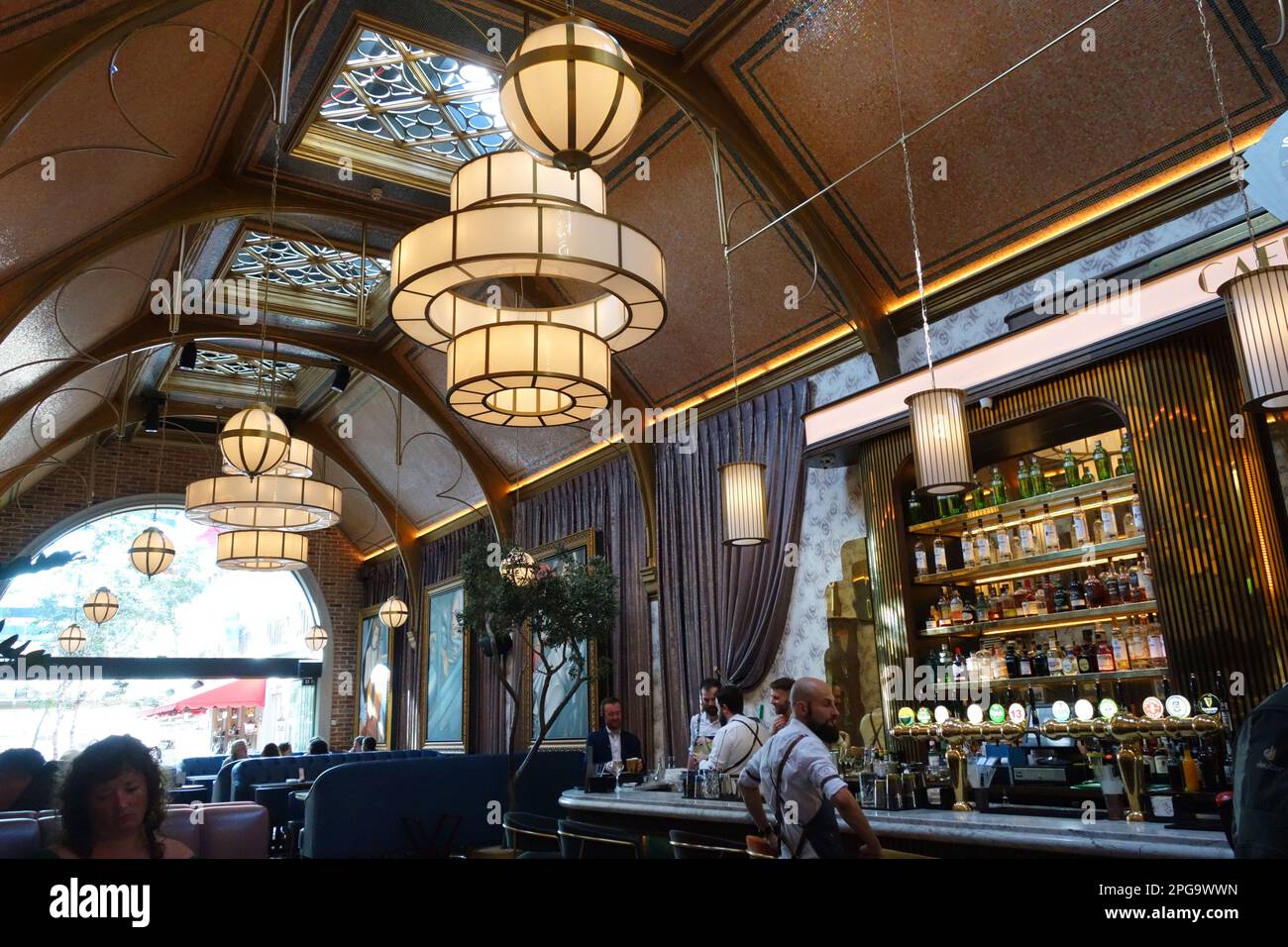 Art Deco Interior of Café en Seine, Dawson Street Dublin Ireland Stock ...