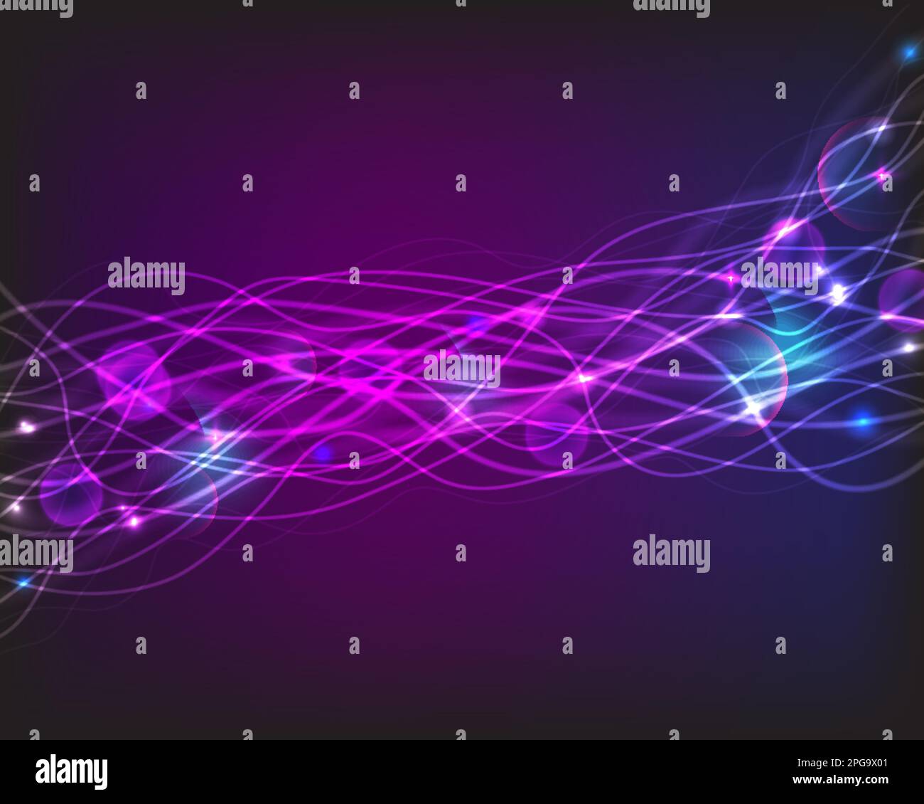 Neon abstract lines design on dark background Stock Vector Image & Art ...