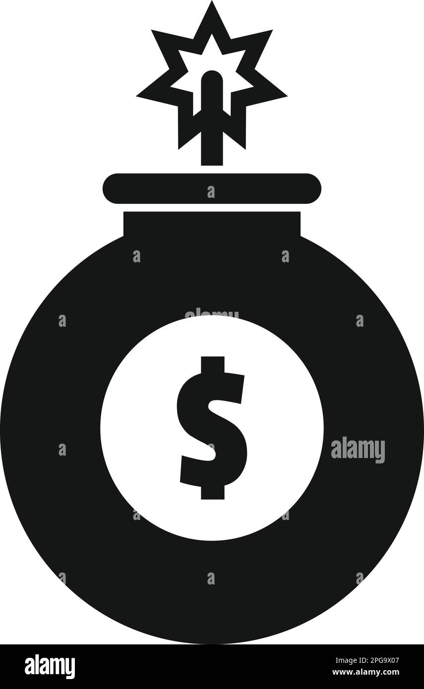 Money bomb icon simple vector. Business policy. Finance risk Stock ...