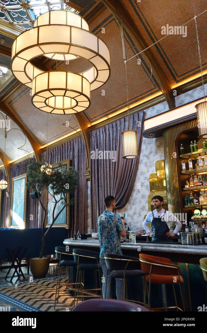 Art Deco Interior of Café en Seine, Dawson Street Dublin Ireland Stock ...