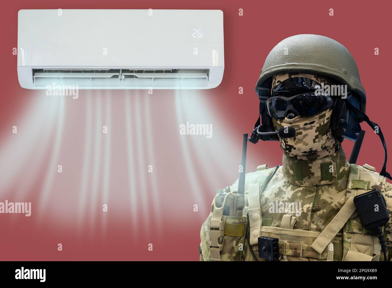 Air conditioner blowing cold air Stock Photo - Alamy