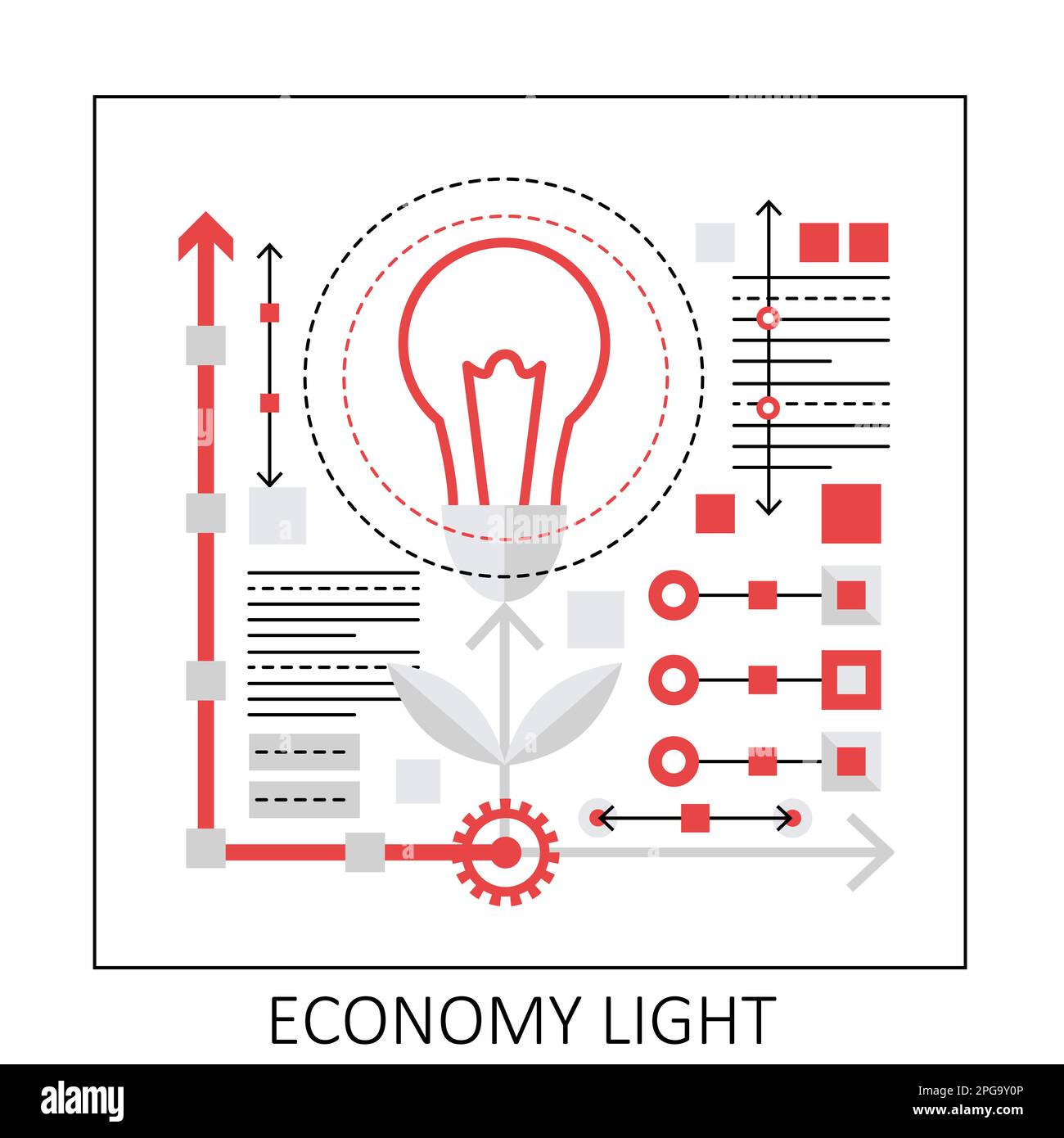 Economy light energy. Energy saving lightbulb, protect global ecology ...