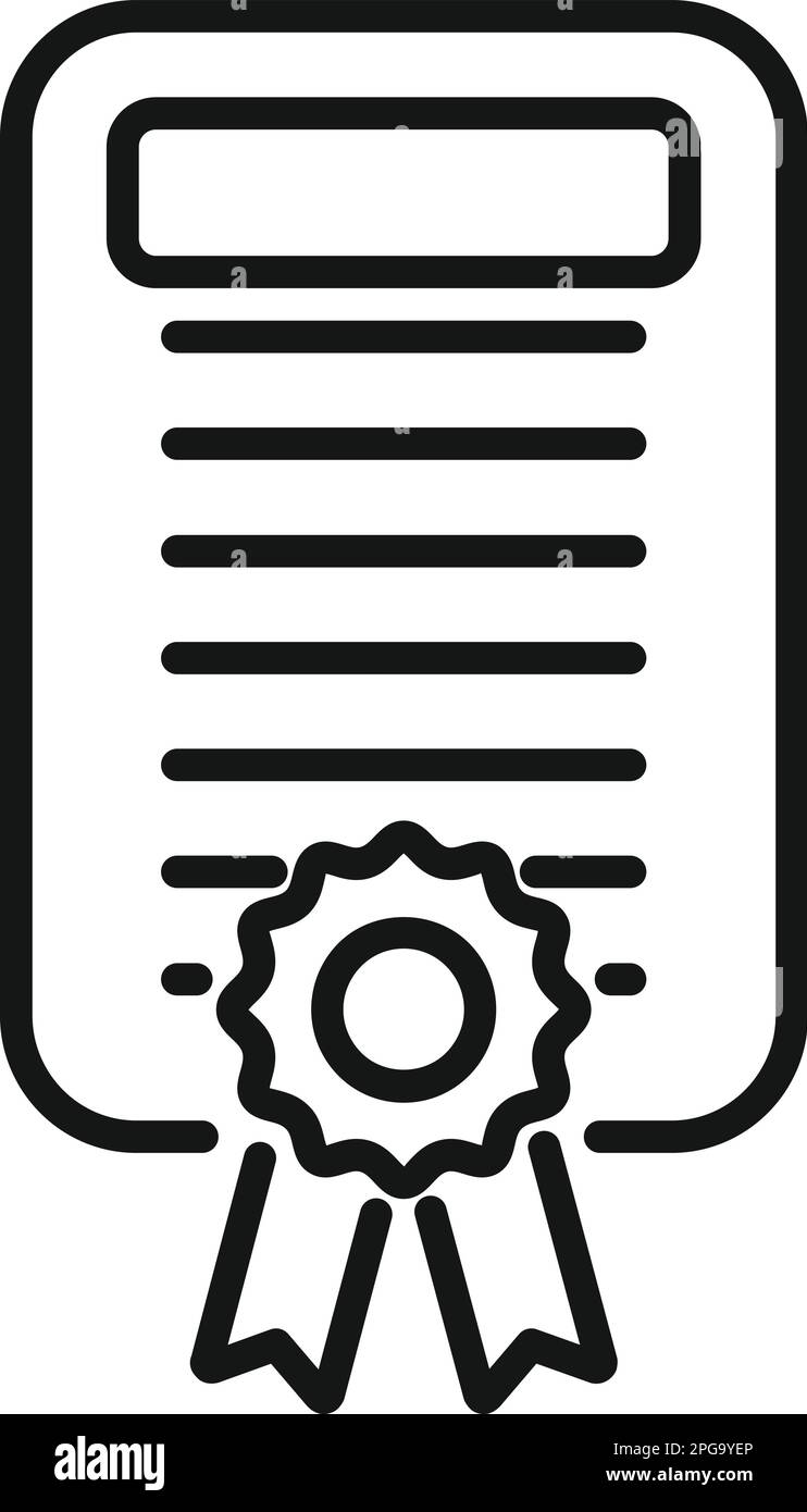 Security certificate icon outline vector. Business policy. Finance ...