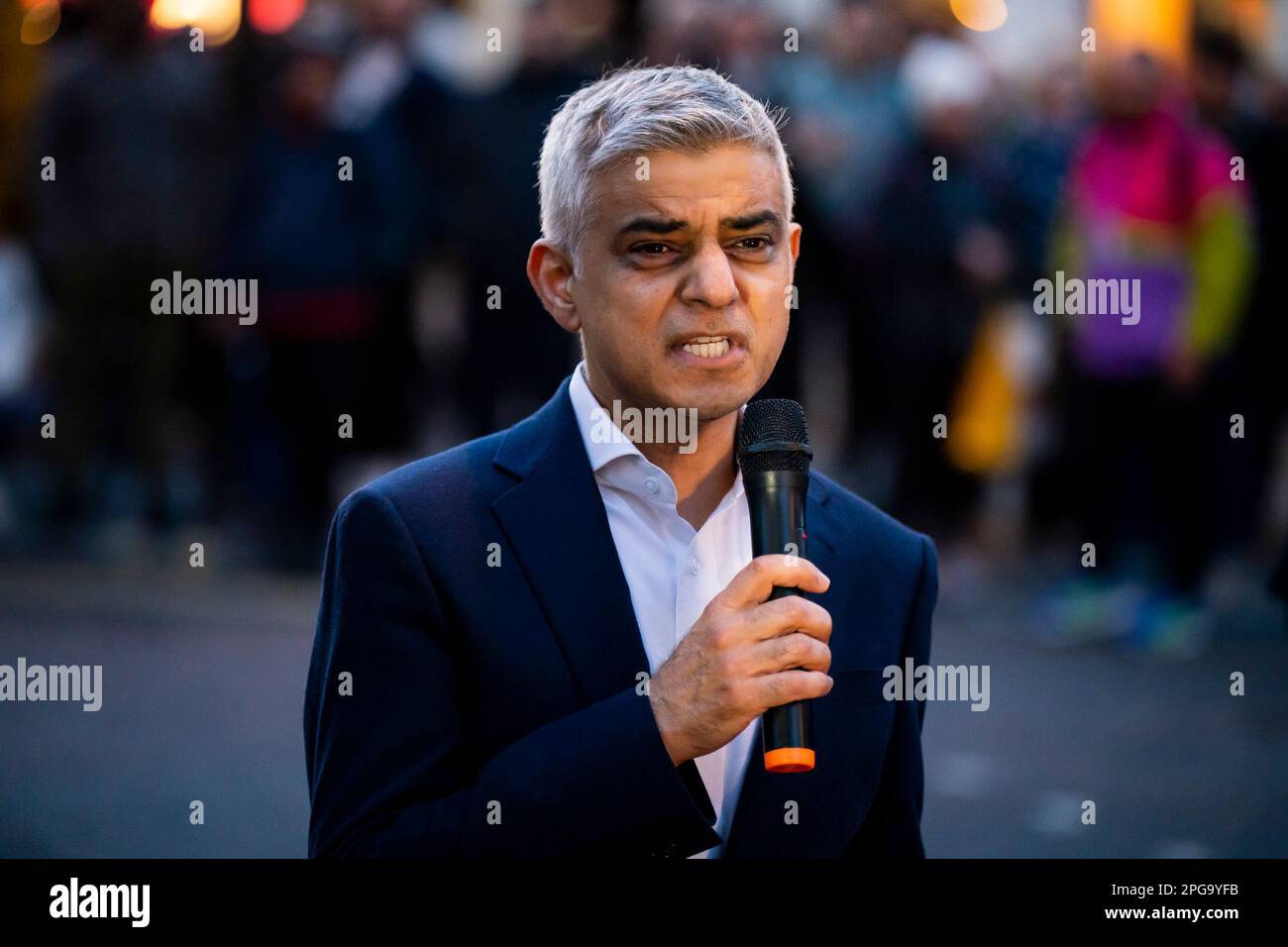 The Mayor Of London Sadiq Khan Switches On Londons First Ever