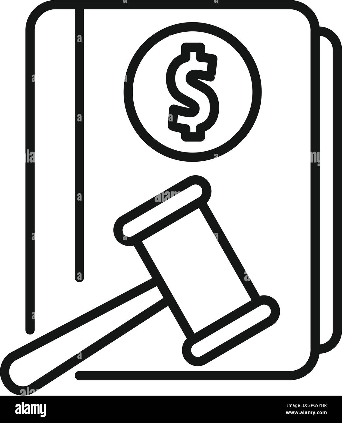 Book of liability icon outline vector. Business insurance. Accident ...