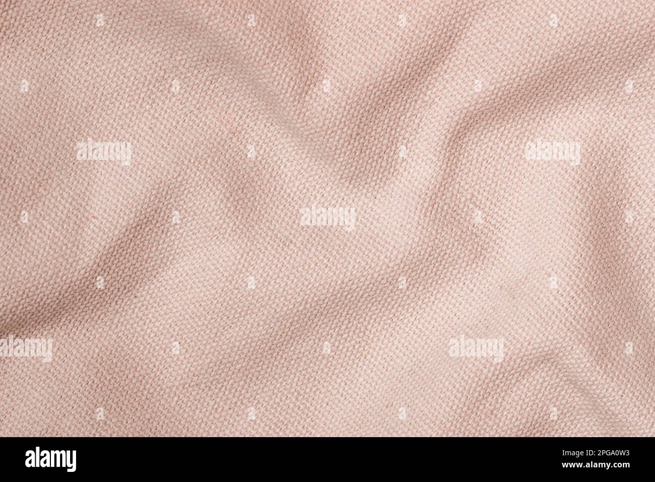 Canvas texture, background of cotton burlap with wavy folds, natural ...