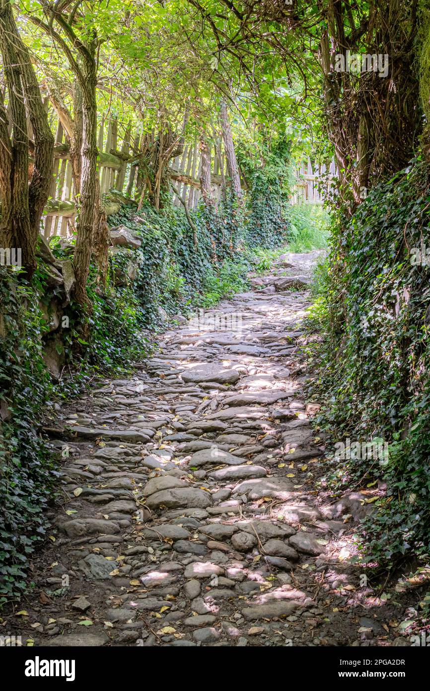 Mountain path by Juval Castle (German: Schloss Juval, Italian: Castel ...
