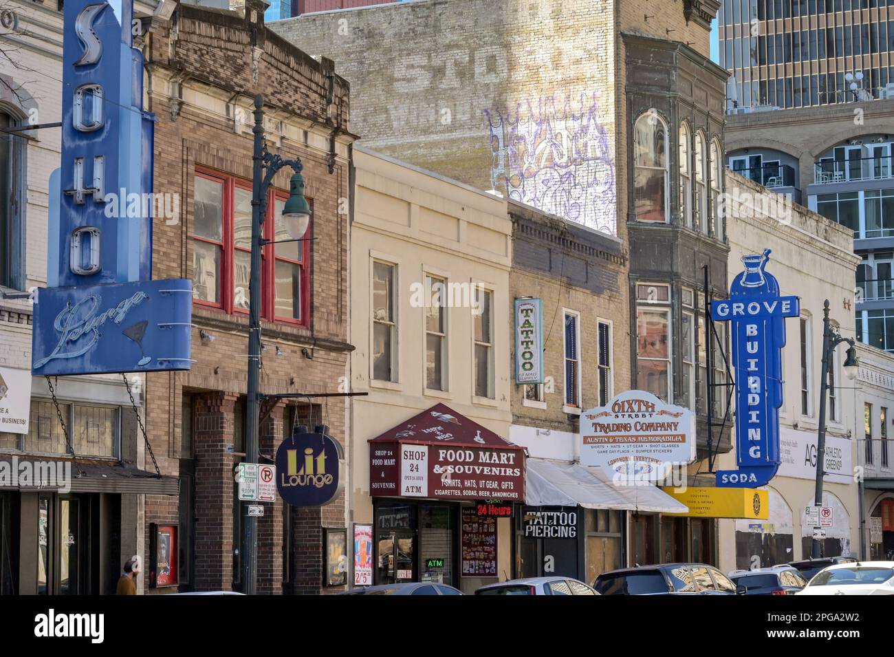 Austin 6th street hi-res stock photography and images - Alamy