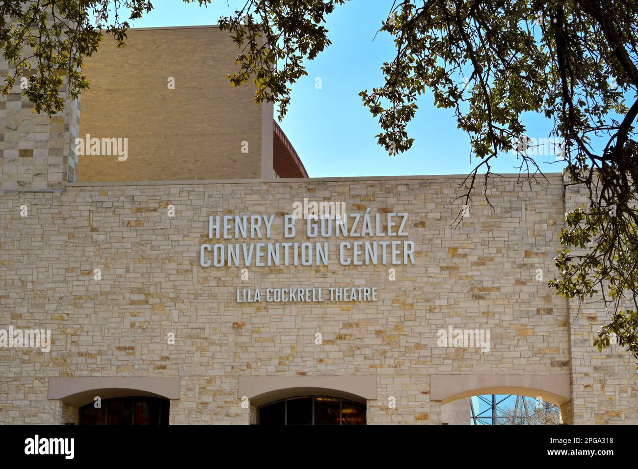 San Antonio, Texas, USA - February 2023: Sign on the outside of the ...