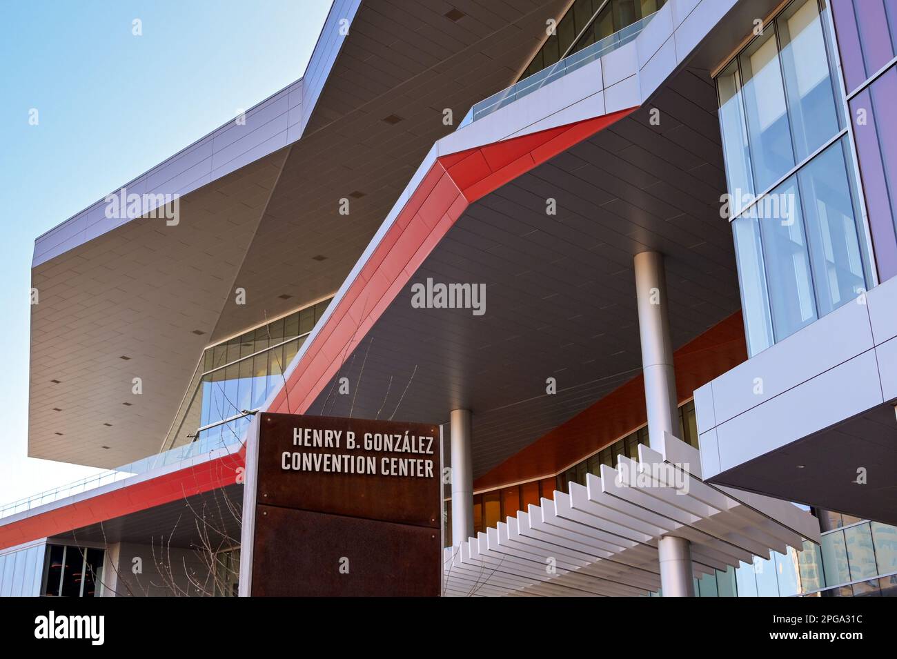 San Antonio, Texas, USA - February 2023: Sign outside the entrance of ...