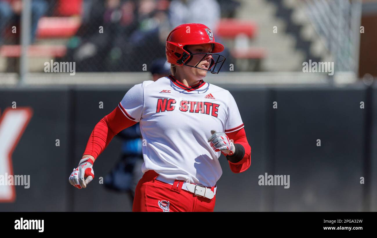 North Carolina State's Libby Whittaker (11) runs the bases during an ...